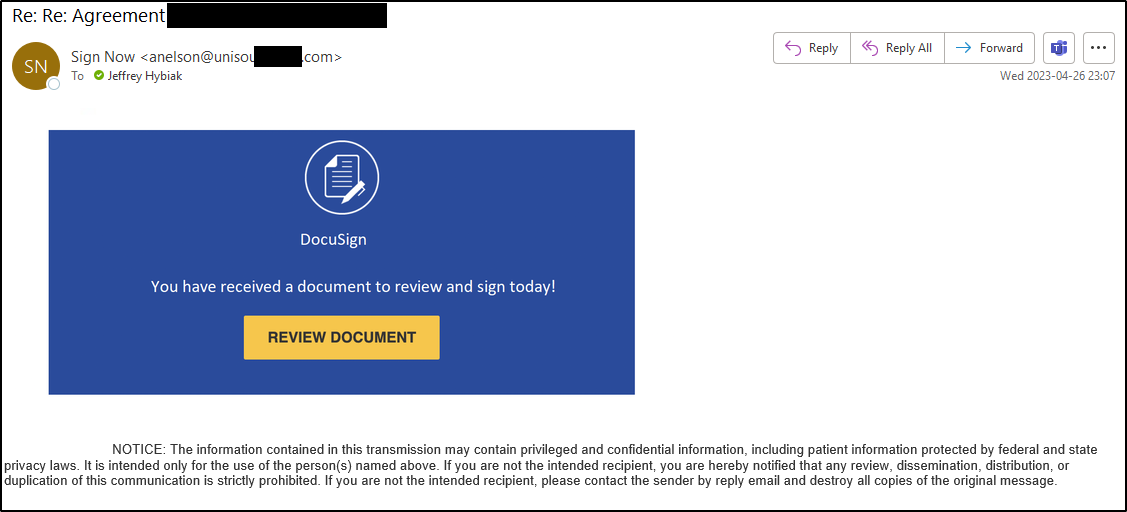 Is that DocuSign email legit?